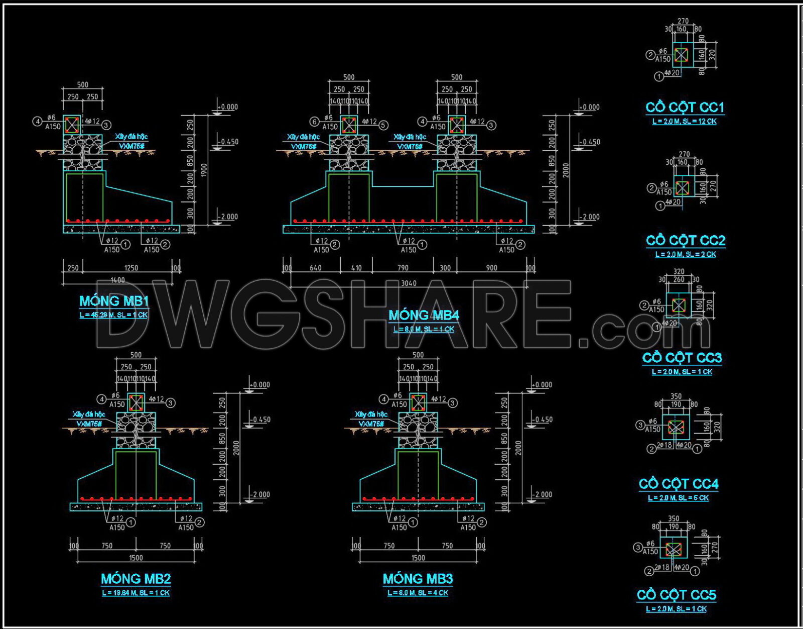 297. Structural Drawings Of 3-Story House A Complete Project 8m x 18m ...