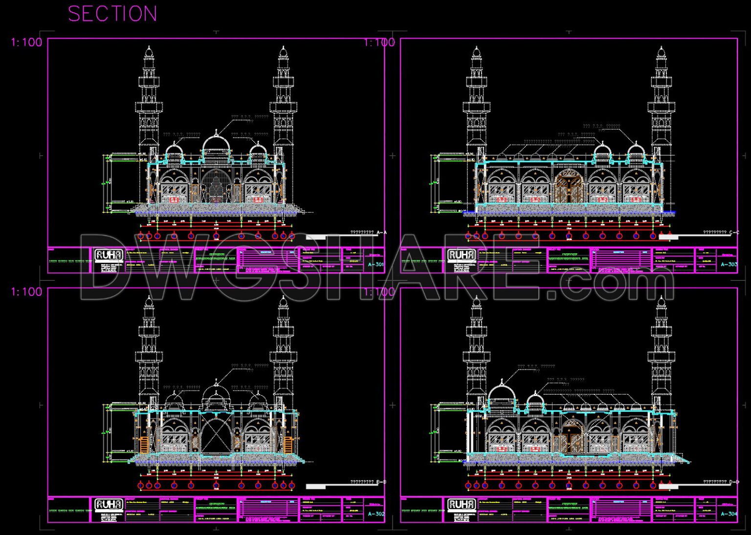 30. Download CAD construction design drawings for a Catholic church ...