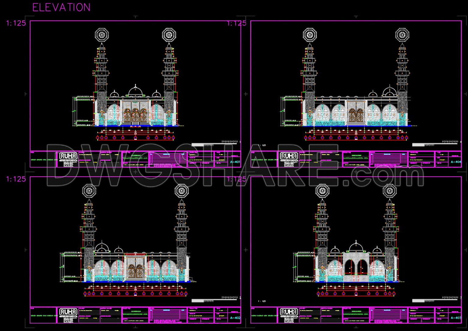 30. Download CAD construction design drawings for a Catholic church ...