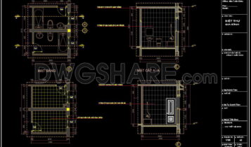 364. Detailed CAD Drawing of Bedside Table Free Download