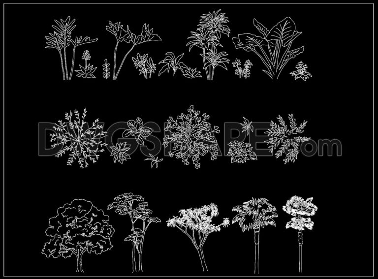 342. CAD File Plants and Trees