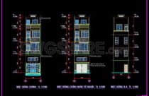 87.Podium framing elevation free drawing
