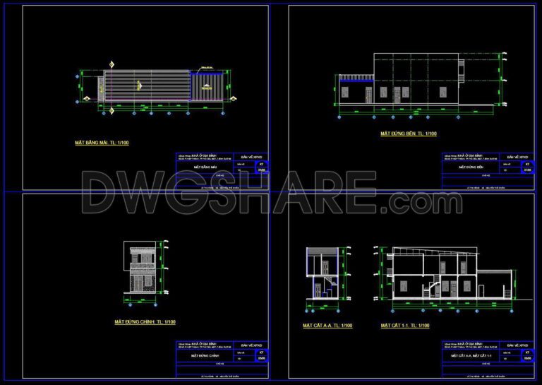 409. Download CAD Design Drawings for a 2-Story House with Dimensions ...