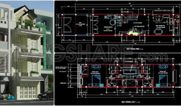 Download free architectural CAD drawings for Townhouses, Villas