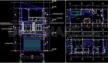 Download free architectural CAD drawings for Townhouses, Villas