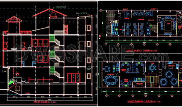 19.Wedding Hall Layout Plan and Elevations CAD