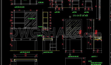 297. CAD drawings of the technical details of residential bathroom ...