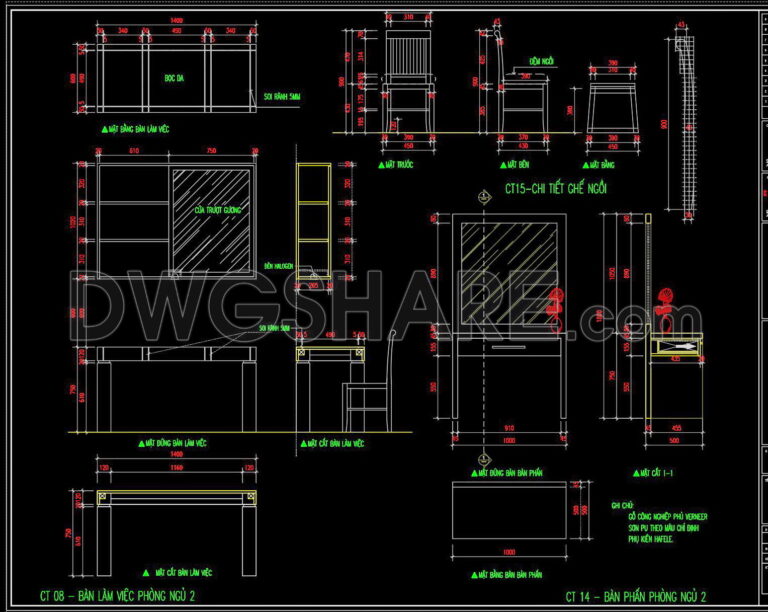 47. Download CAD drawings for interior design of bedroom