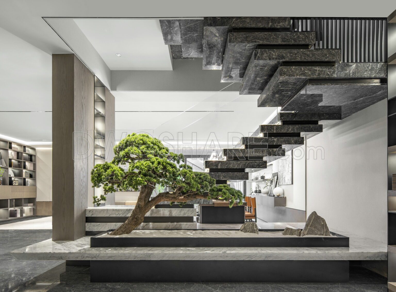 528. Free Download CAD Drawings of Stacked Staircase Node Details ...