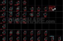 78.Flag Pole Elevation and Sections Details Autocad file