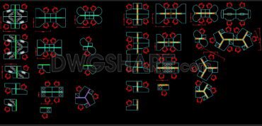 62. Free download of office furniture plan view CAD blocks