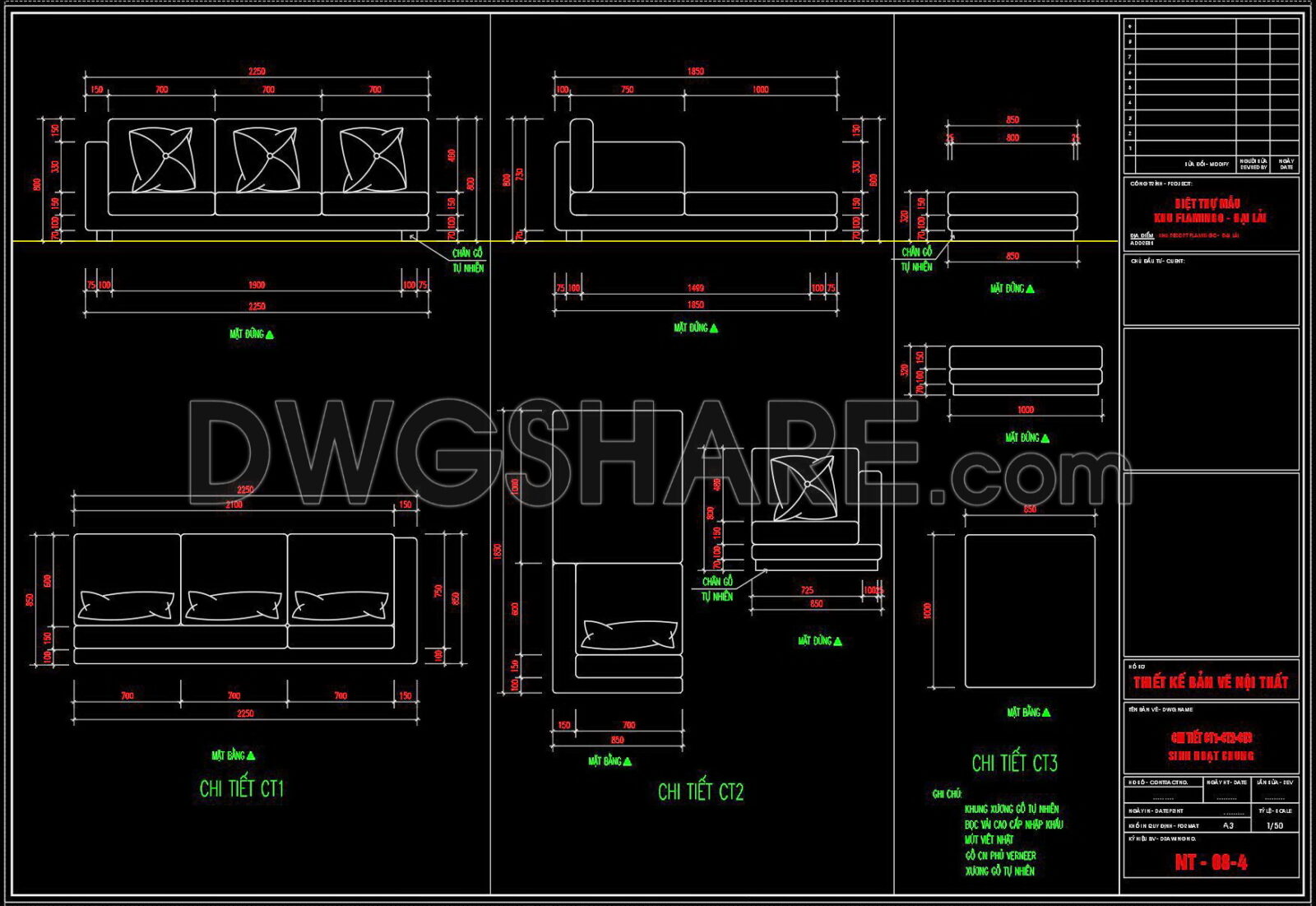 8. Download detailed CAD design drawings of the living room for a townhouse