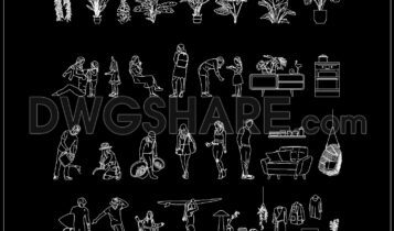 29. Free Download of CAD Drawings – Layout of a Physiotherapy Clinic Center