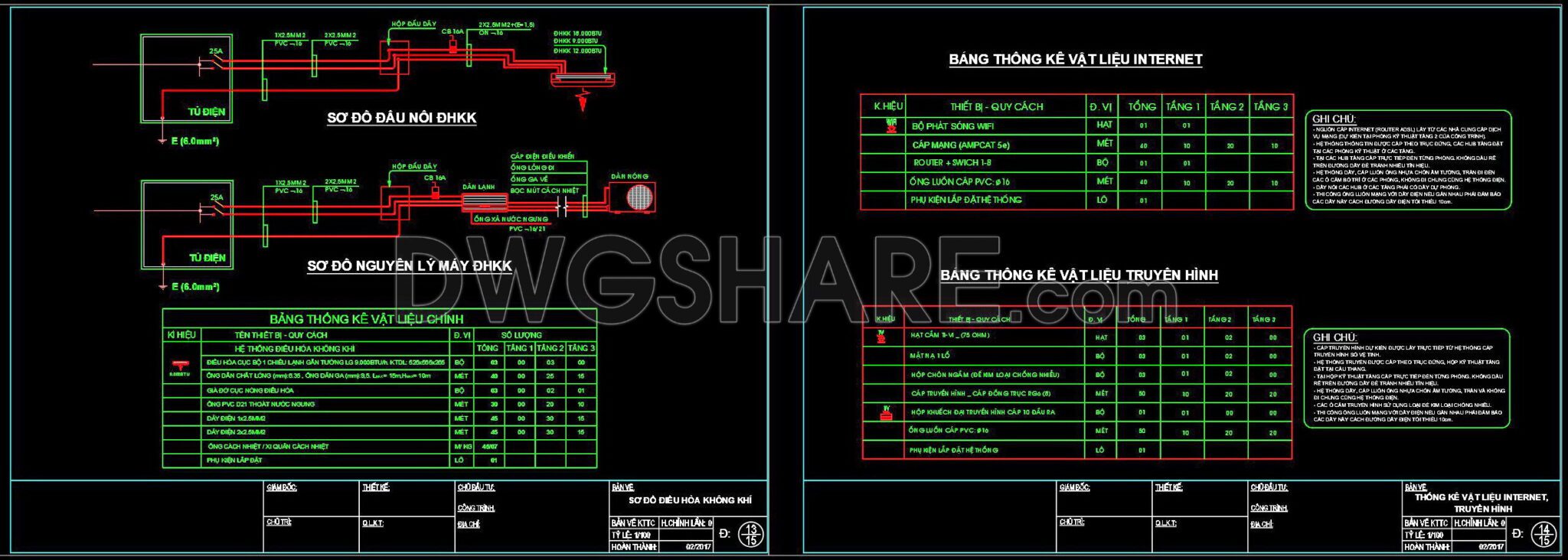 114. CAD drawings for detailed electrical designs for a 3-story townhouse