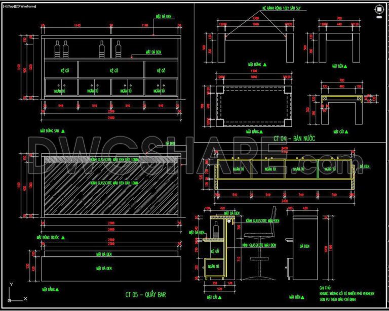 22. CAD construction drawings for the interior of the living room of a ...