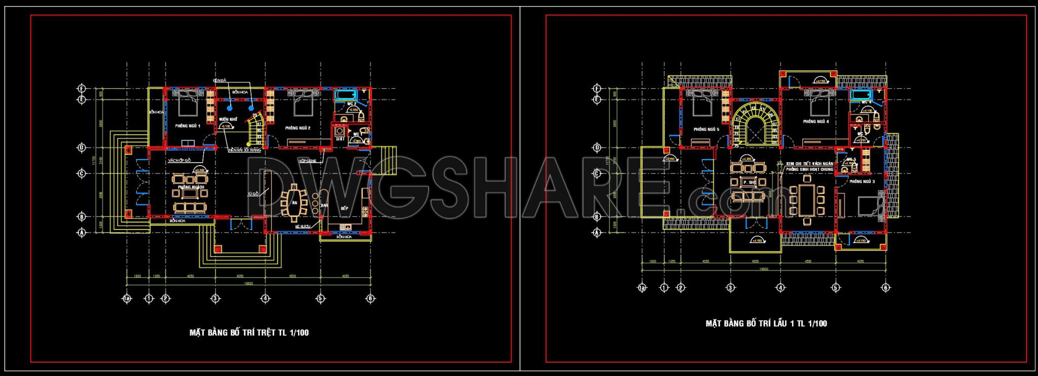 23. Free CAD construction drawings for the interior of the bedroom of a ...