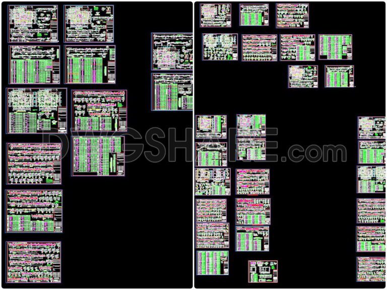 26. Free Download of CAD Floor Plans for a 18-Story Apartment Building