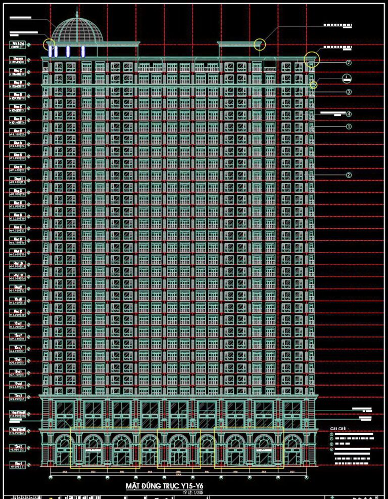 27. Free Download of CAD Floor Plans for a 30-Story Apartment Building