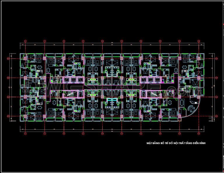 27. Free Download of CAD Floor Plans for a 30-Story Apartment Building