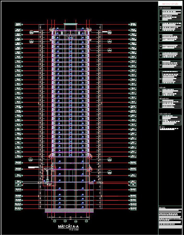 28. Free Download of CAD Elevations for a 35-Story Apartment Building