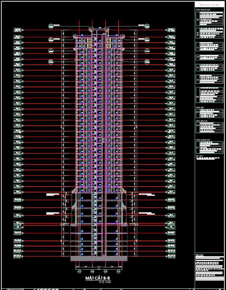 28. Free Download of CAD Elevations for a 35-Story Apartment Building