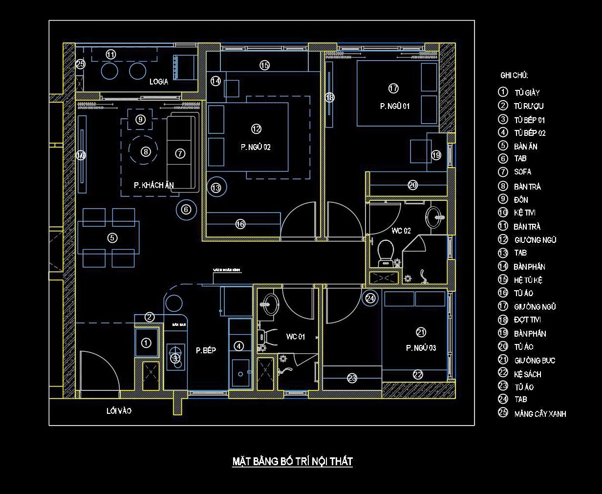 30. Free Download The Cad Drawing Of An 83m² Apartment Floor Plan ...