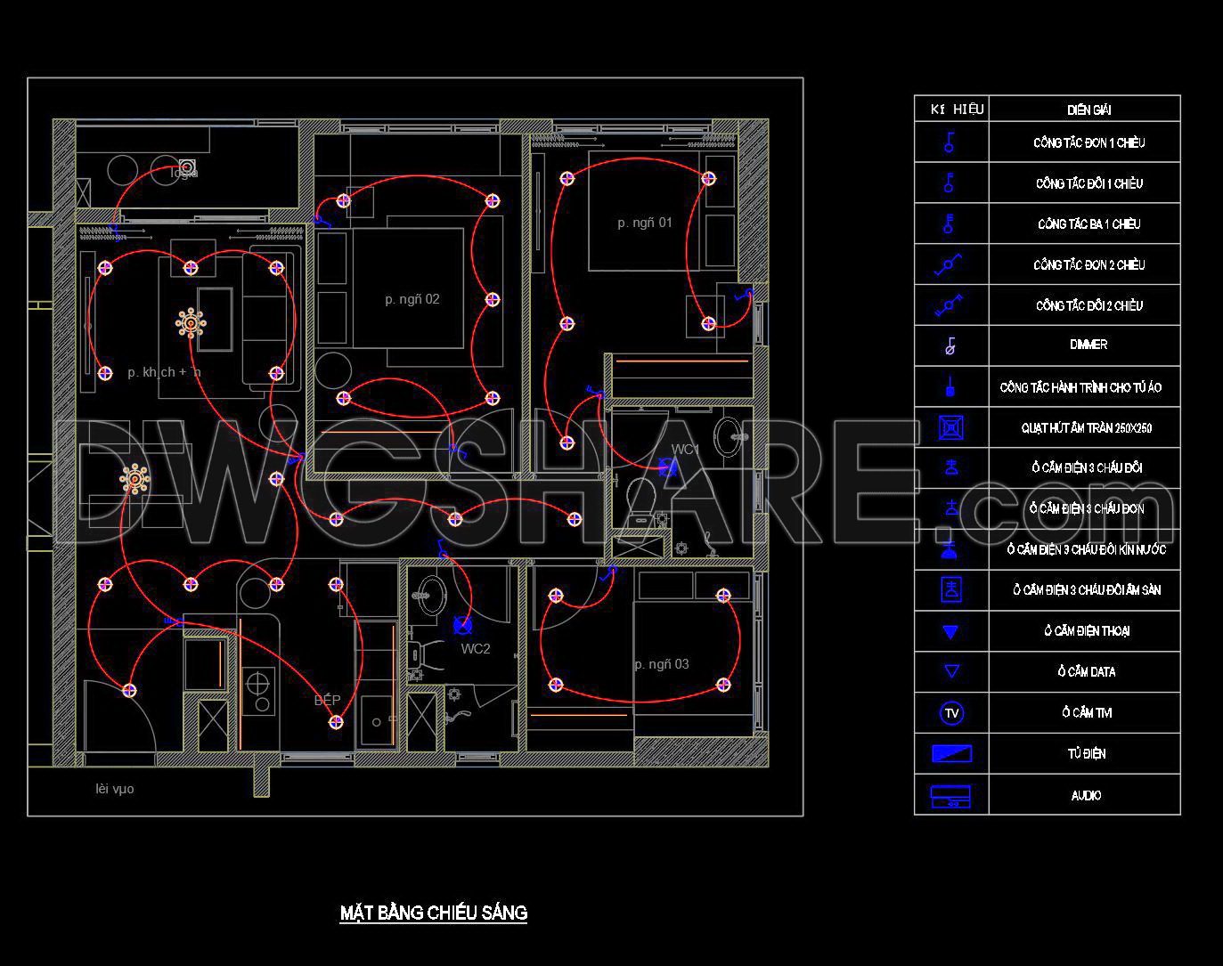 30. Free Download The Cad Drawing Of An 83m² Apartment Floor Plan ...
