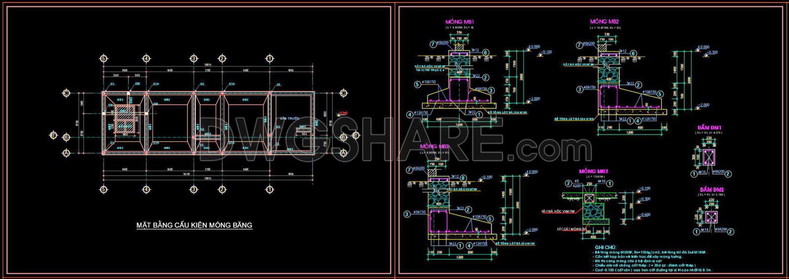 300. Structural Drawings Of 3-Story House A Complete Project 5.7m x 15.7m For Download