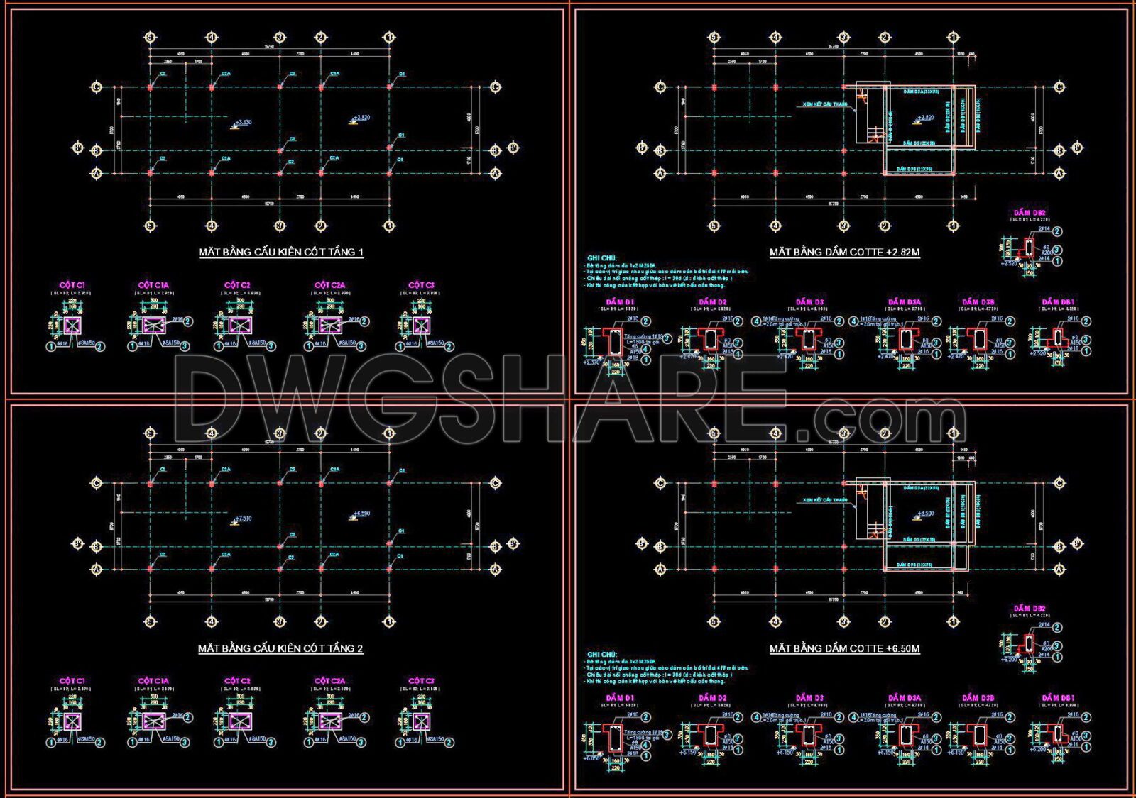 300. Structural Drawings Of 3-Story House A Complete Project 5.7m x 15 ...