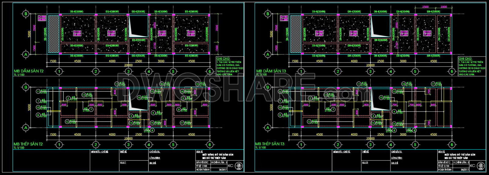 301. Structural Drawings Of 3-Story House A Complete Project 5m x 20m ...