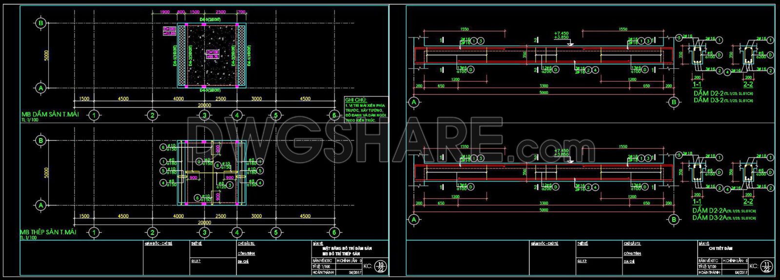 301. Structural Drawings Of 3-Story House A Complete Project 5m x 20m ...