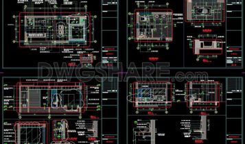 78.Flag Pole Elevation and Sections Details Autocad file