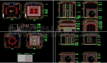138.Detailed drawings of decorative patterns and moldings in CAD format