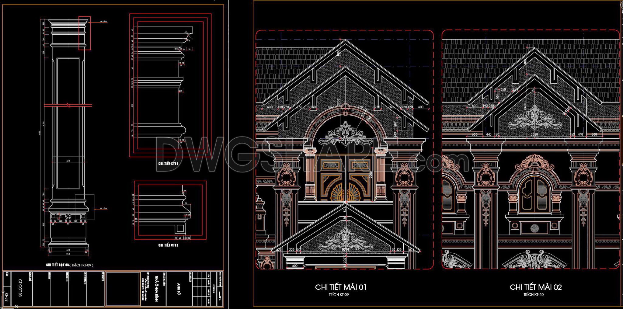 383. Free download of CAD drawings of European classical architectural ...