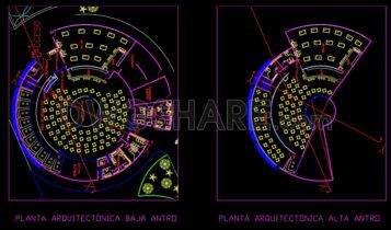 457. Detailed AutoCAD Drawing Of Revolving Door For Download