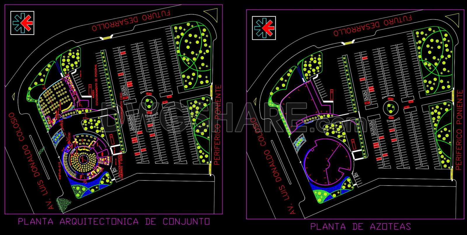 44. Free Download of Restaurant Complex Floor Plan CAD Drawings