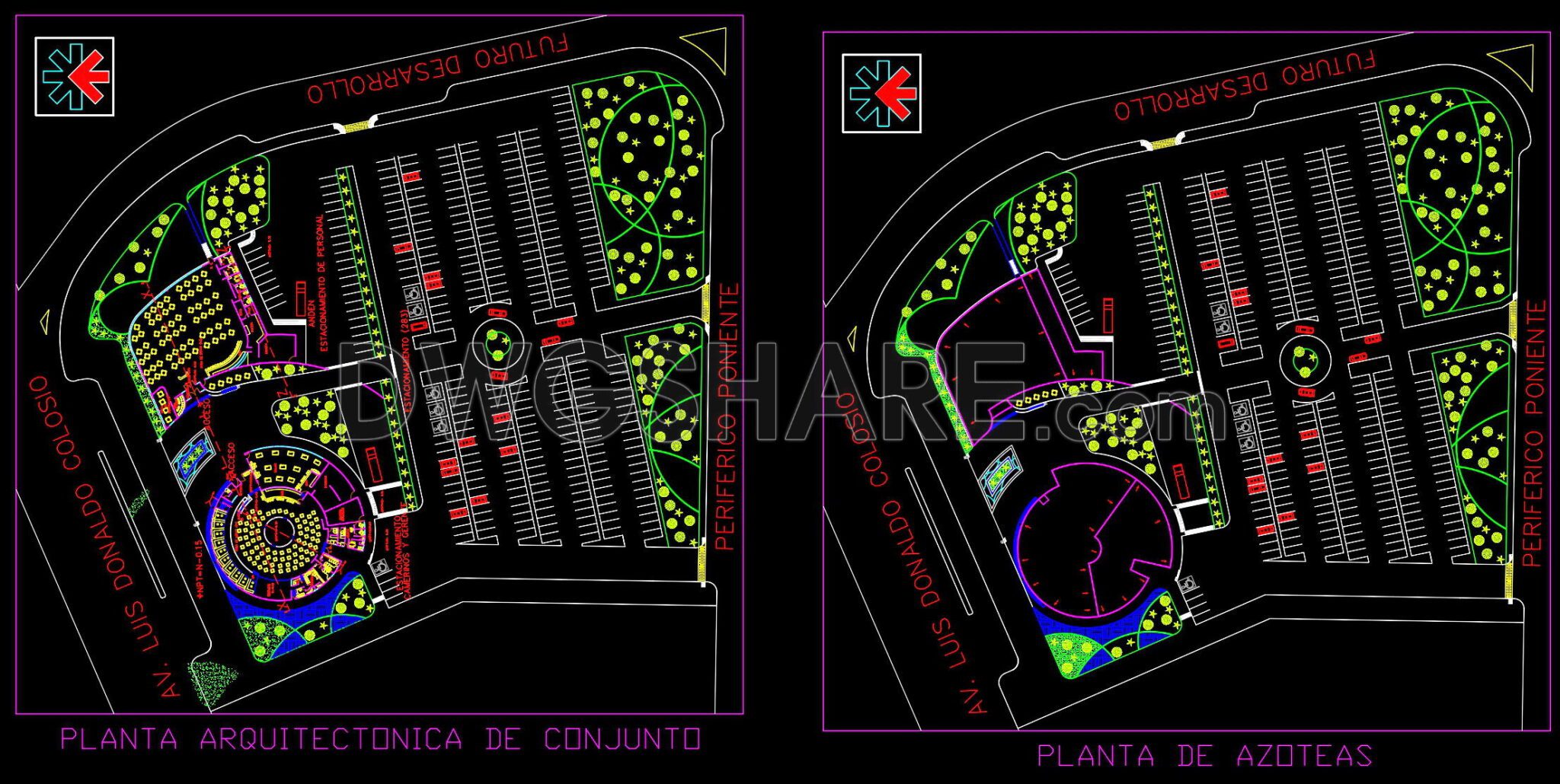 44. Free Download of Restaurant Complex Floor Plan CAD Drawings