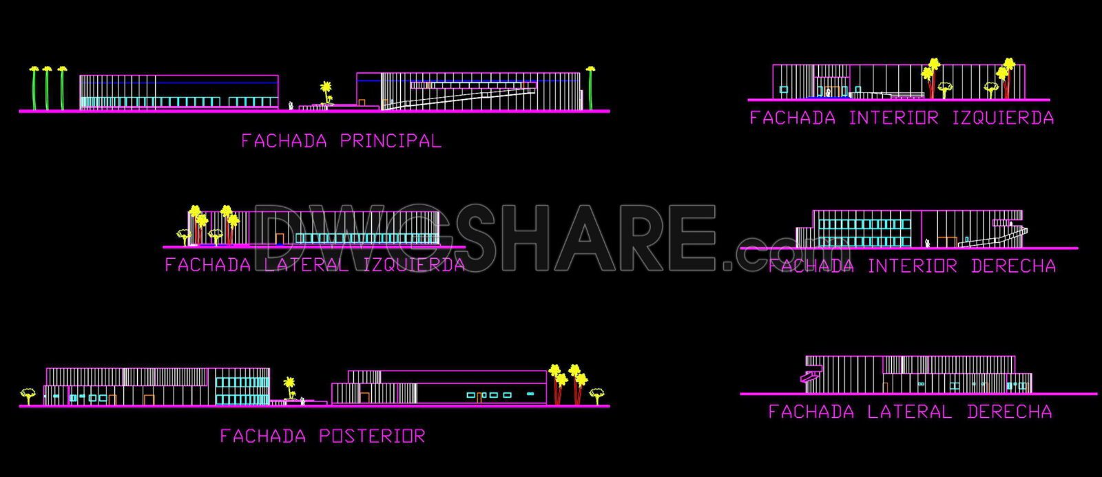44. Free Download of Restaurant Complex Floor Plan CAD Drawings