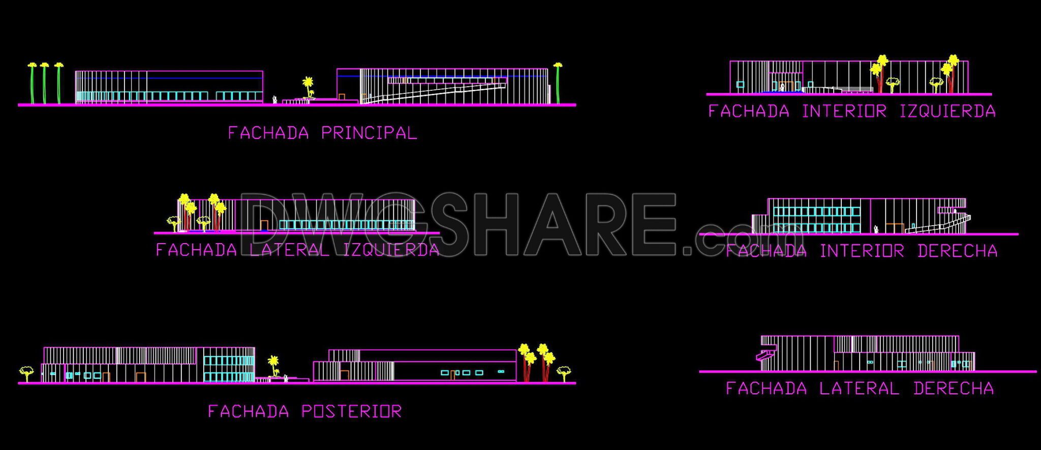 44. Free Download of Restaurant Complex Floor Plan CAD Drawings