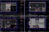 83. Free Download Living Room TV Cabinet 2D CAD Drawing