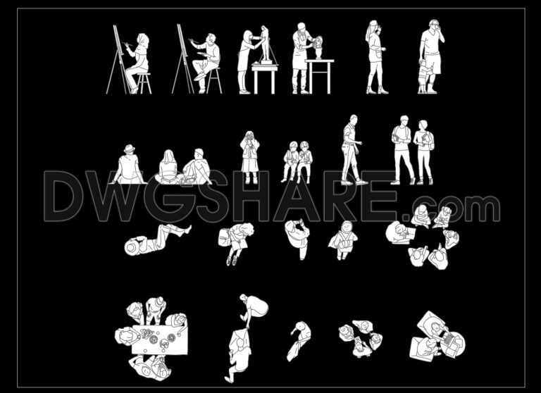 108. Free Download of People CAD Blocks