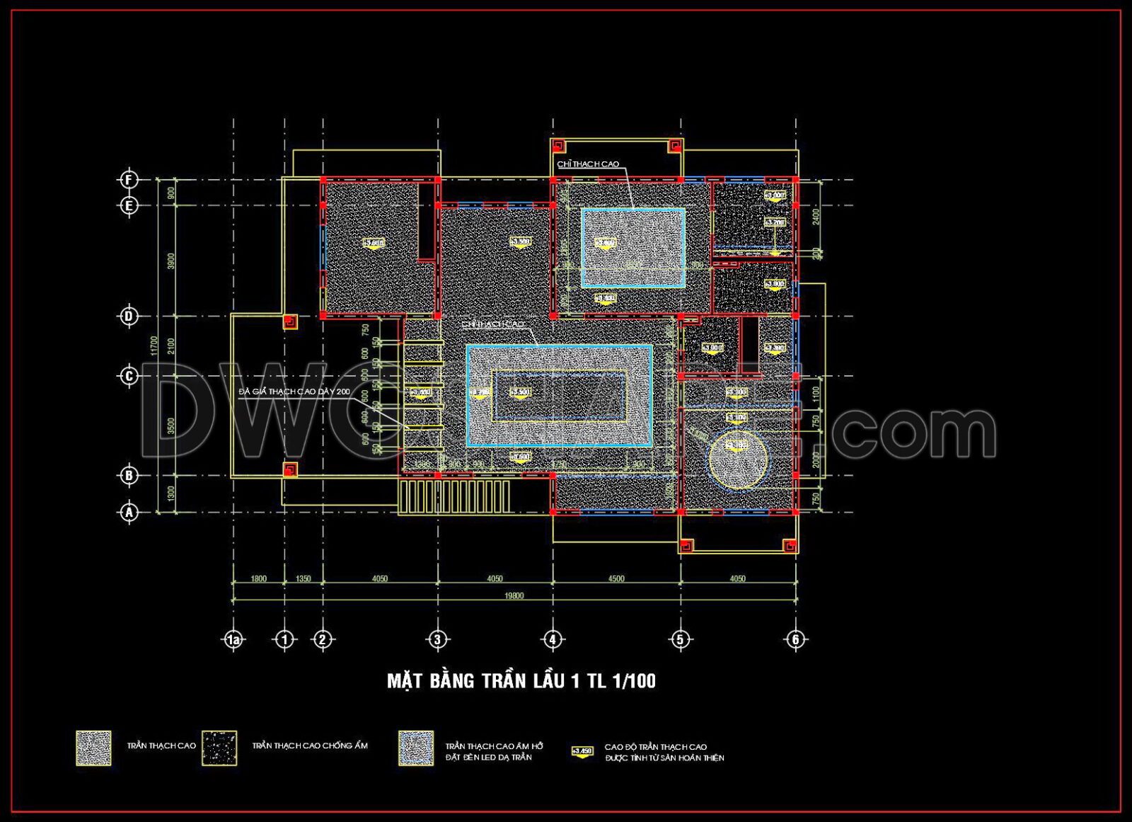 173. Free download of detailed CAD drawings of ceiling plans and ...