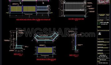 Section of the pool free AutoCAD drawings