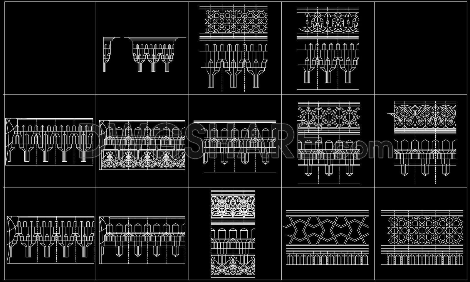 186. Free Download of Decorative Pattern Design CAD Blocks