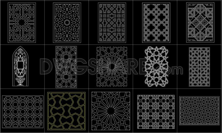 187. Free Download of Decorative Pattern Design CAD Blocks
