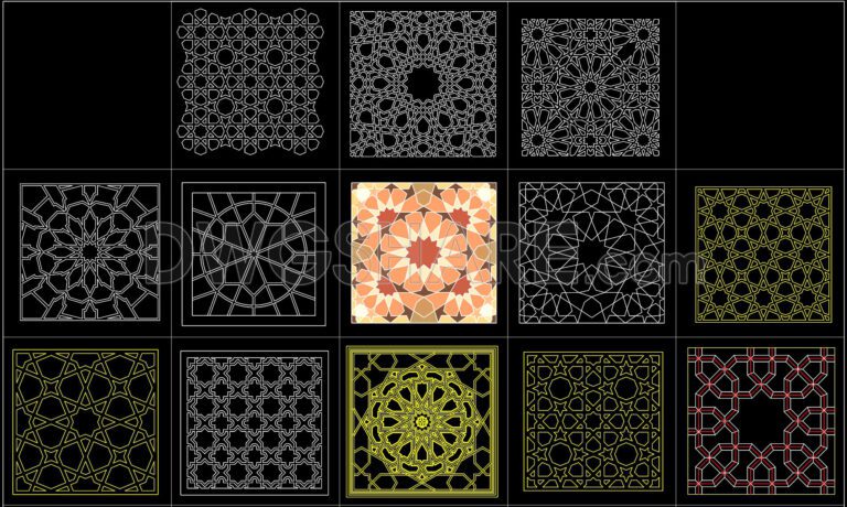 188. Free Download of Decorative Pattern Design CAD Blocks