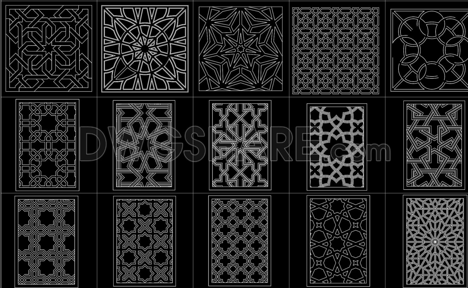 188. Free Download of Decorative Pattern Design CAD Blocks