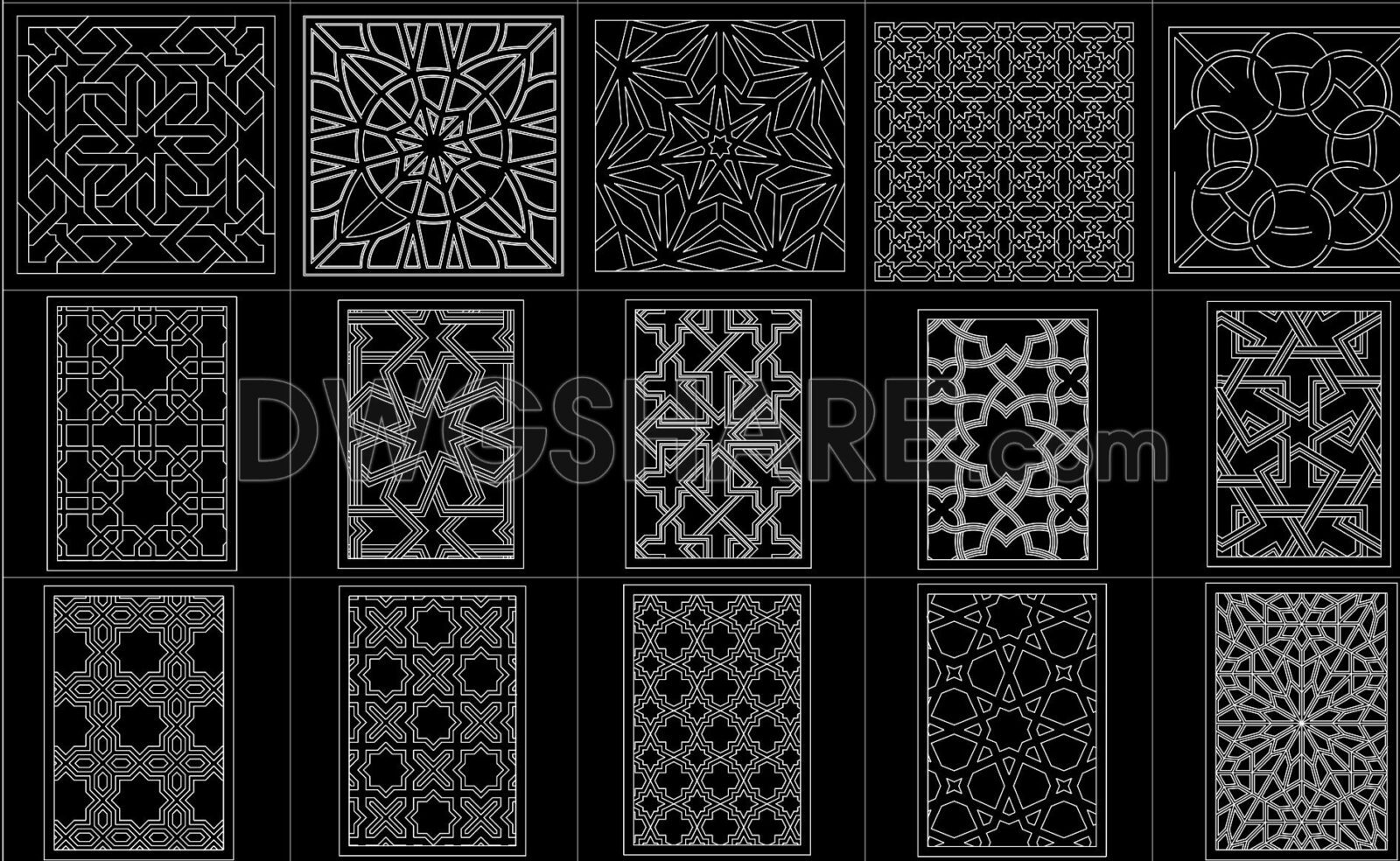 188. Free Download of Decorative Pattern Design CAD Blocks