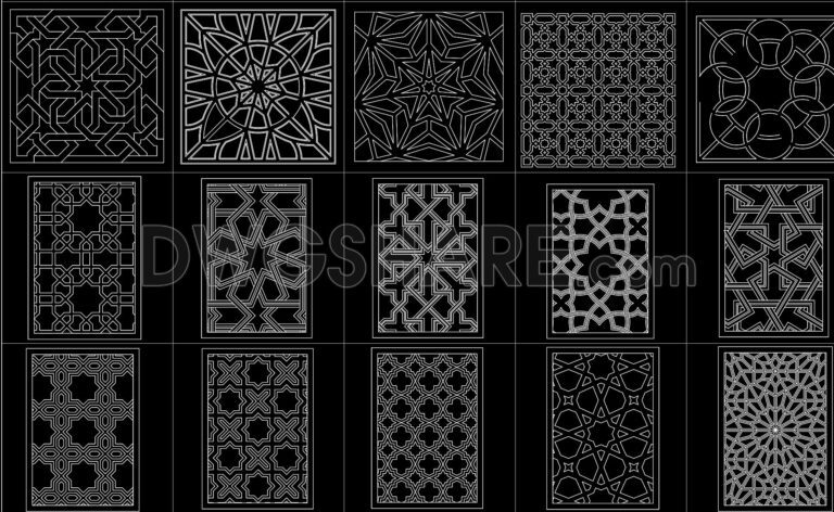 188. Free Download of Decorative Pattern Design CAD Blocks