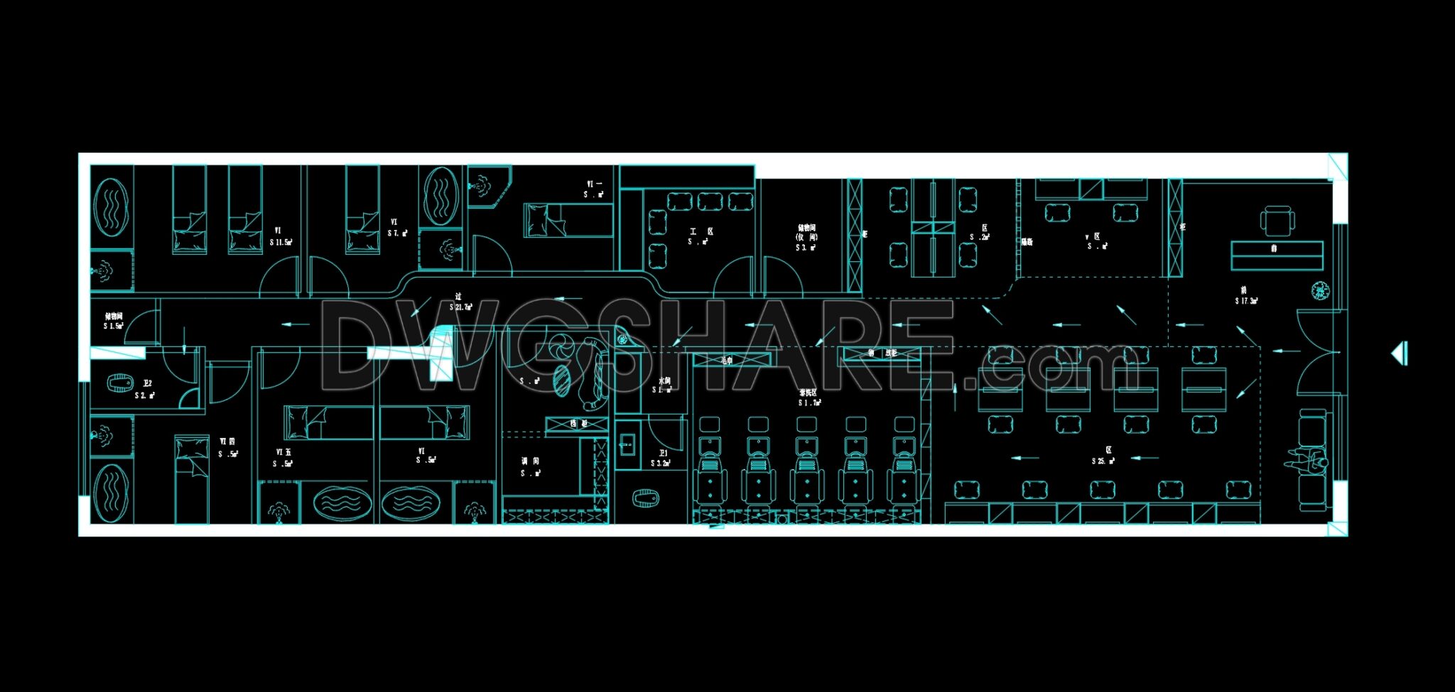 243. CAD Library for Beauty and Hair Salon Equipment – Free Download ...